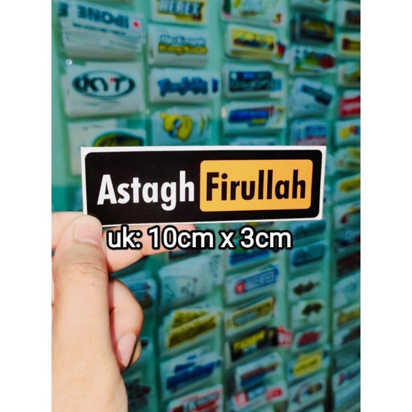 Jual sticker printing ASTAGHFIRULLAH | Shopee Indonesia
