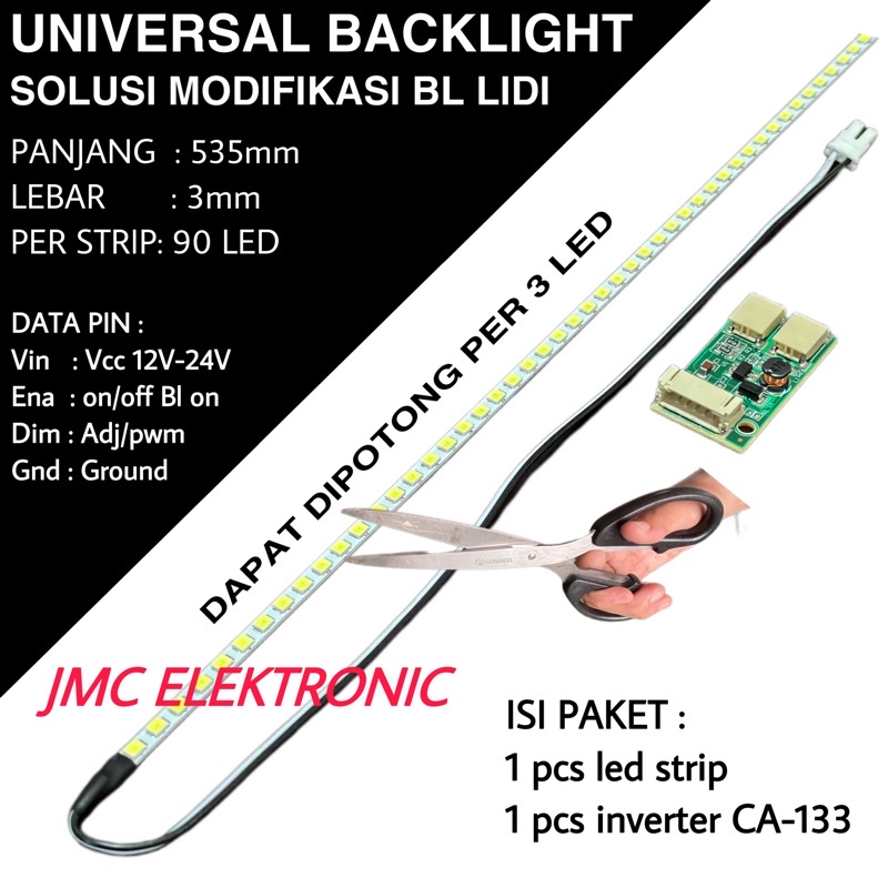 Jual Lampu Led Strip Lidi Multi Uiversal Include Pcb board Inverter ...