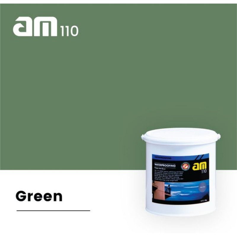 Jual AM 110 Cat Waterproofing Pelapis Anti Bocor 4kg (Green) | Shopee ...