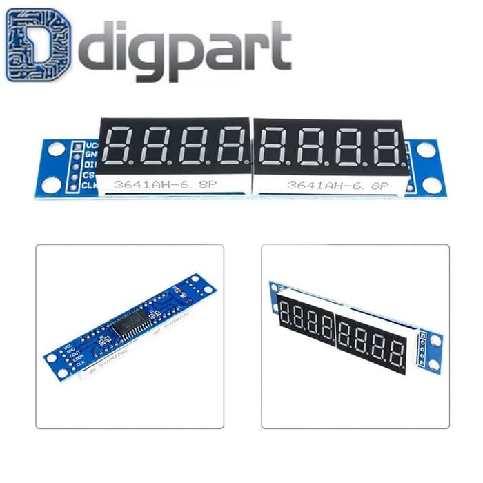 Jual MAX7219 LED 7-segment 8 Digit Display Control Module 3.3V 5V ...