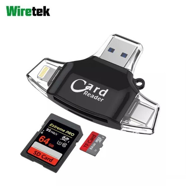 Jual S Card Reader 4 in 1 Dual Card | Shopee Indonesia