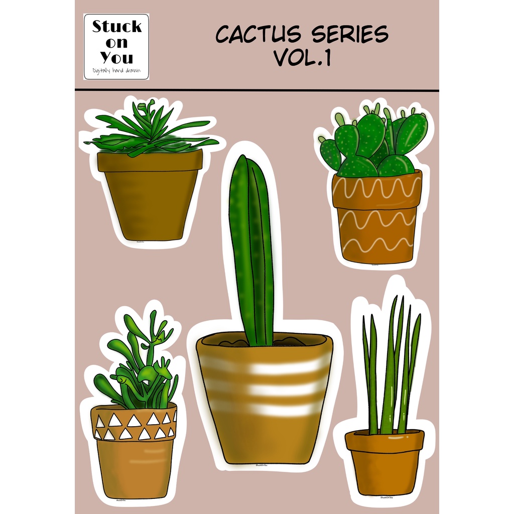 Jual Sticker Sheet Cactus | Shopee Indonesia