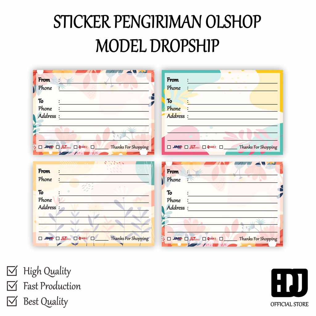 Jual Sticker pengiriman olshop ready / label pengiriman olshop model ...