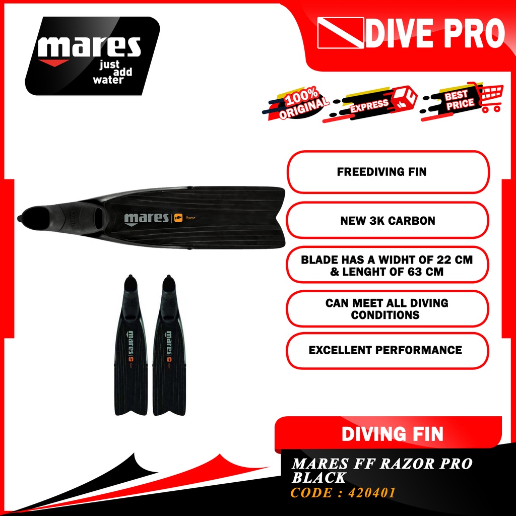 Jual Fin Full Foot Mares RAZOR MATRIX – Freediving / Spearfishing ...