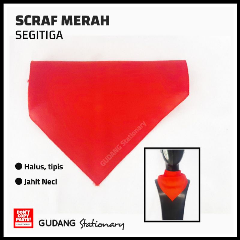 Jual Scraf Segitiga Merah Polos | Shopee Indonesia