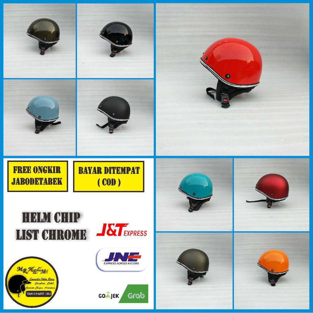 Jual HELM CHIP LIST CHROME DESAIN & WARNA MENAWAN ( MR HELM ) | Shopee ...
