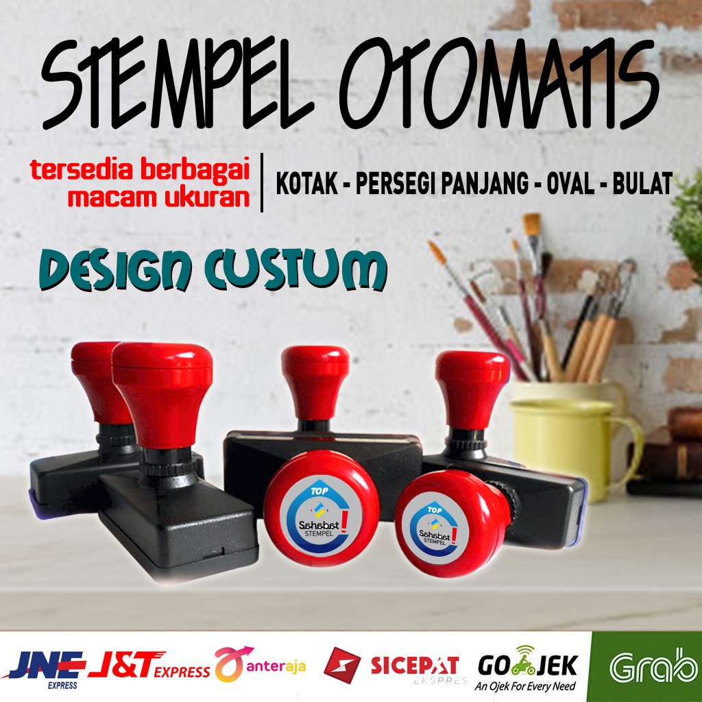 Jual Stempel otomatis / desain custom / murah berkualitas | Shopee ...