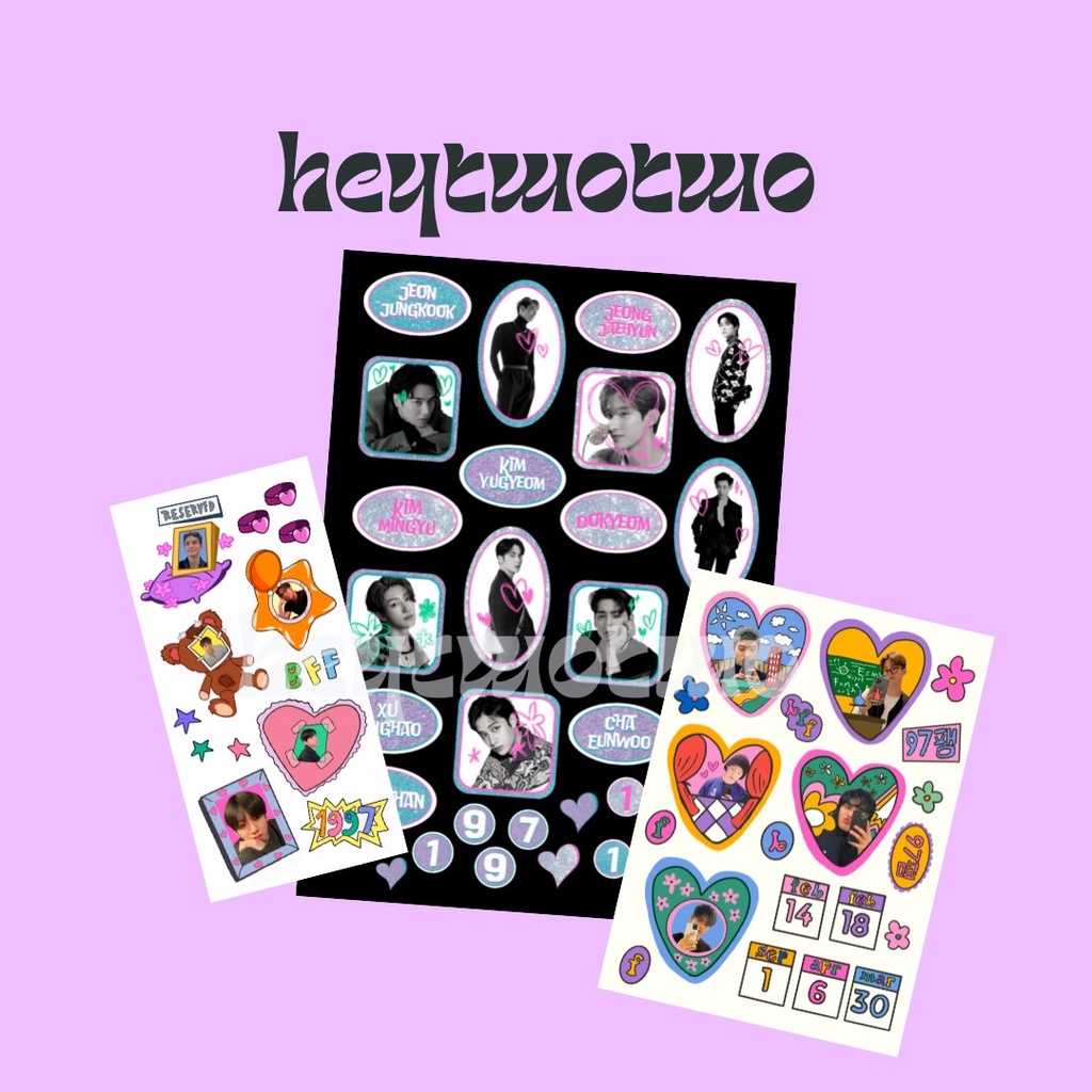Jual Heytwotwo 1997 Line Stickers Jungkook Jaehyun Cha Eunwoo