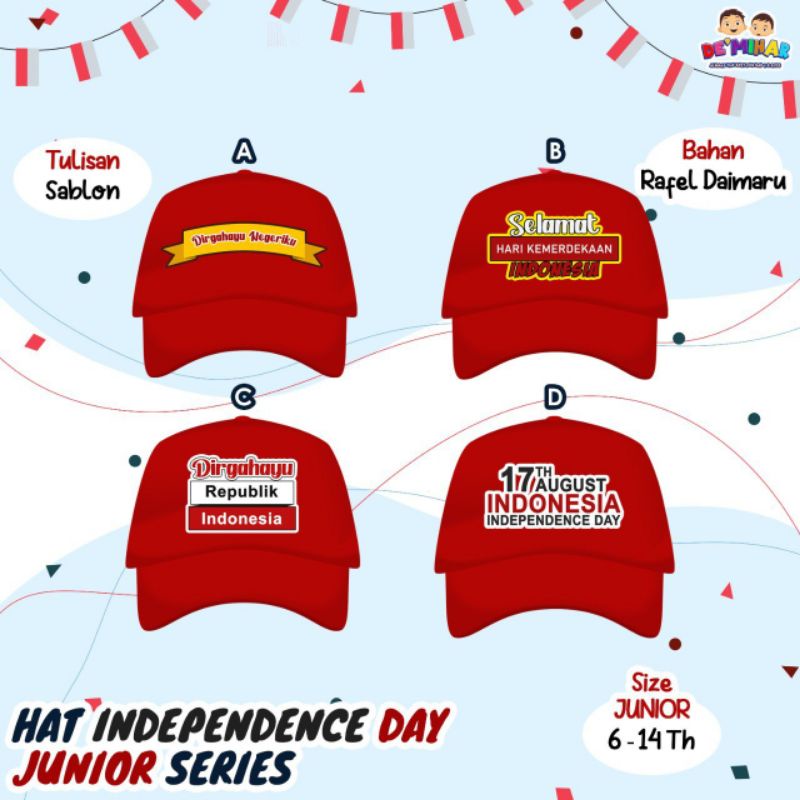 Jual (USIA 6 - 14 TH) TOPI KEMERDEKAAN TOPI INDEPENDENT DAY JUNIOR ...