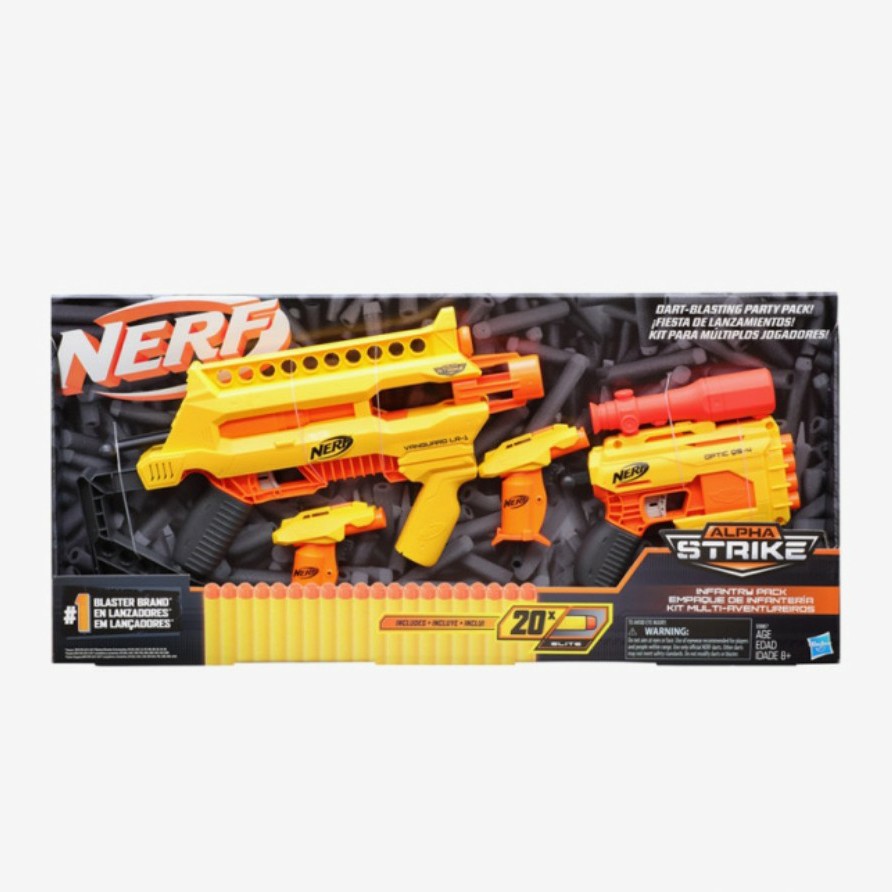 Jual NERF Alpha Strike Infantry Pack Pistol Mainan Anak Nerf Original ...