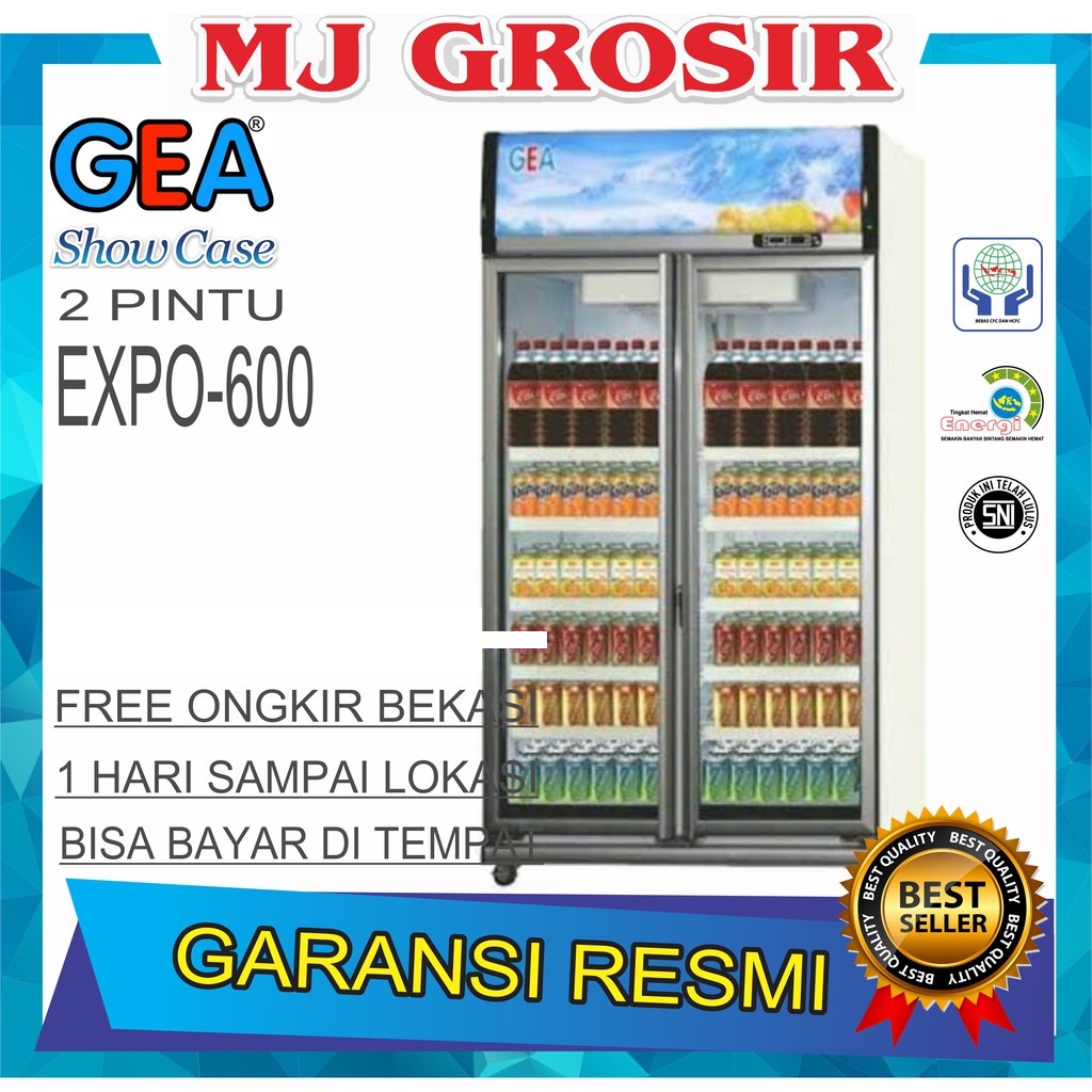 Jual SHOWCASE GEA EXPO 600 DISPLAY COOLER KULKAS MINUMAN DUA PINTU ...