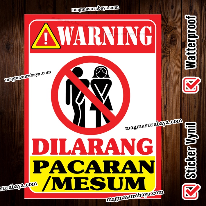 Jual Sticker Dilarang Mesum / Pacaran stiker & label | Shopee Indonesia