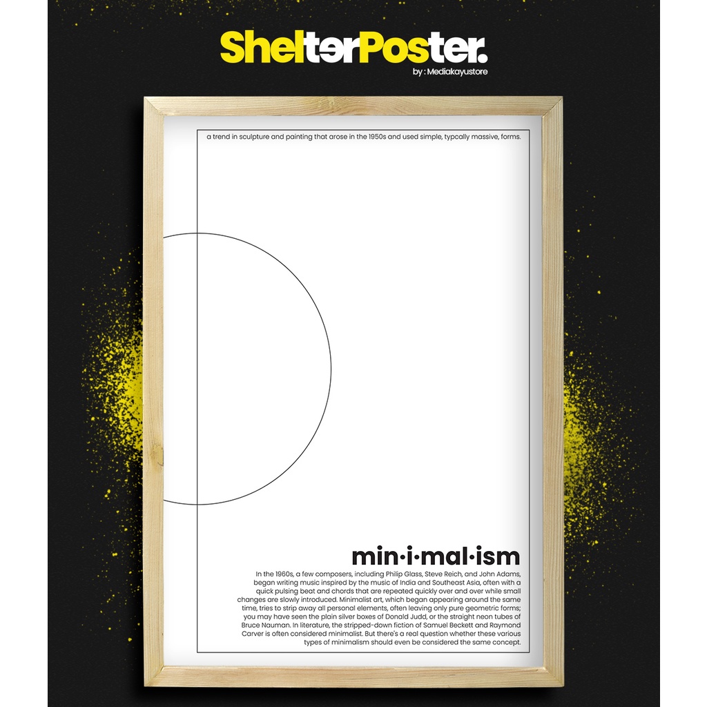 Jual Poster Frame Kayu Jati Belanda "Minimalism" | Shopee Indonesia