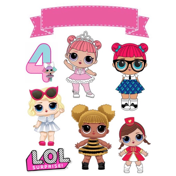 Jual Topper cake Custom Ucapan tema LOL baner kue ultah Toko_Renata ...