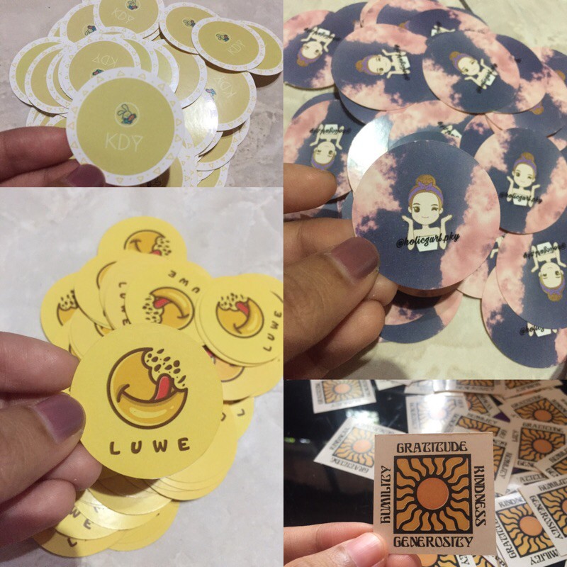 Jual CETAK STICKER LOGO BISNIS / STICKER KEMASAN BULET ATAU PERSEGI PER ...