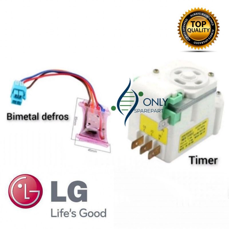 Jual [ 1 set ]Timer dan sensor defros defrost bimetal kulkas LG 2 pintu | Shopee Indonesia