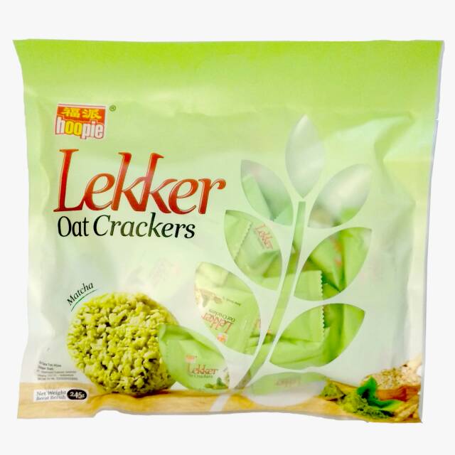 Jual Hoopie Lekker Oat Crackers Matcha 245gr/Cemilan Gandum | Shopee ...