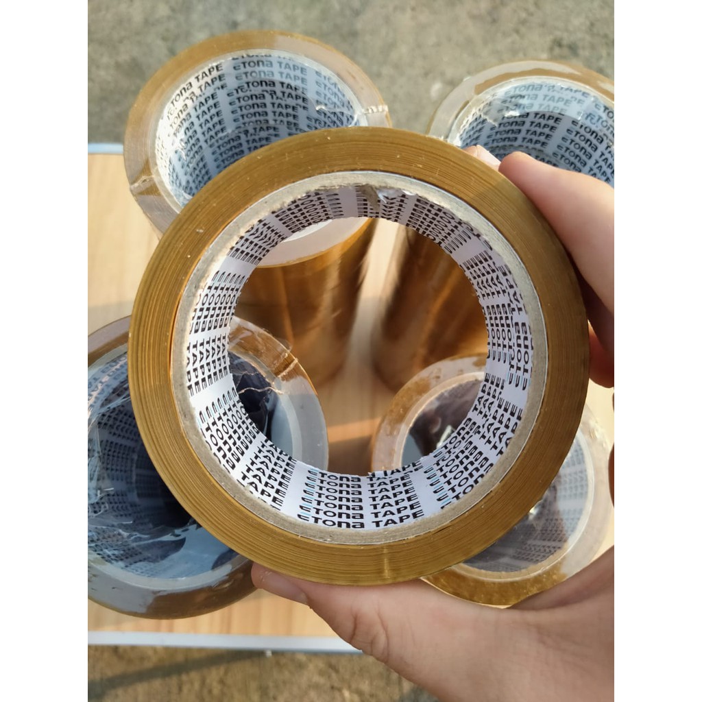 Jual LAKBAN COKLAT 2 INCH 72 YARD ETONA 1 SET 6 PCS GARANSI ASLI ...