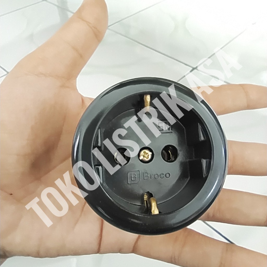 Jual Stop Kontak Hitam OB Broco - 6130 | Shopee Indonesia