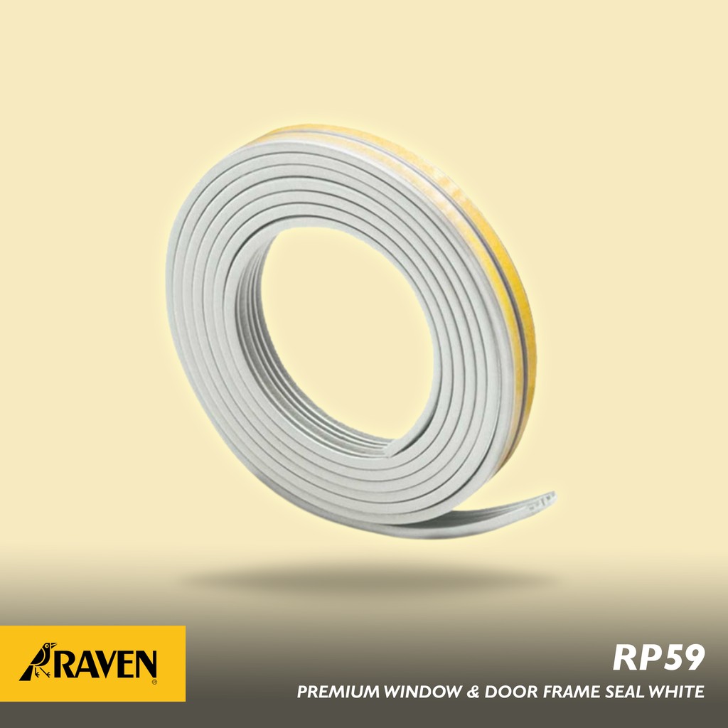 Jual RAVEN Door Seal RP59 White 6 Meter – Seal Penutup Celah Pintu dan ...