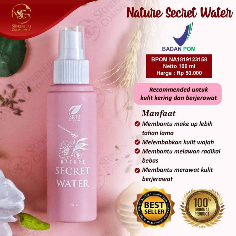 Jual SECRET WATER SR12/pengawet makeup tahan lama | Shopee Indonesia