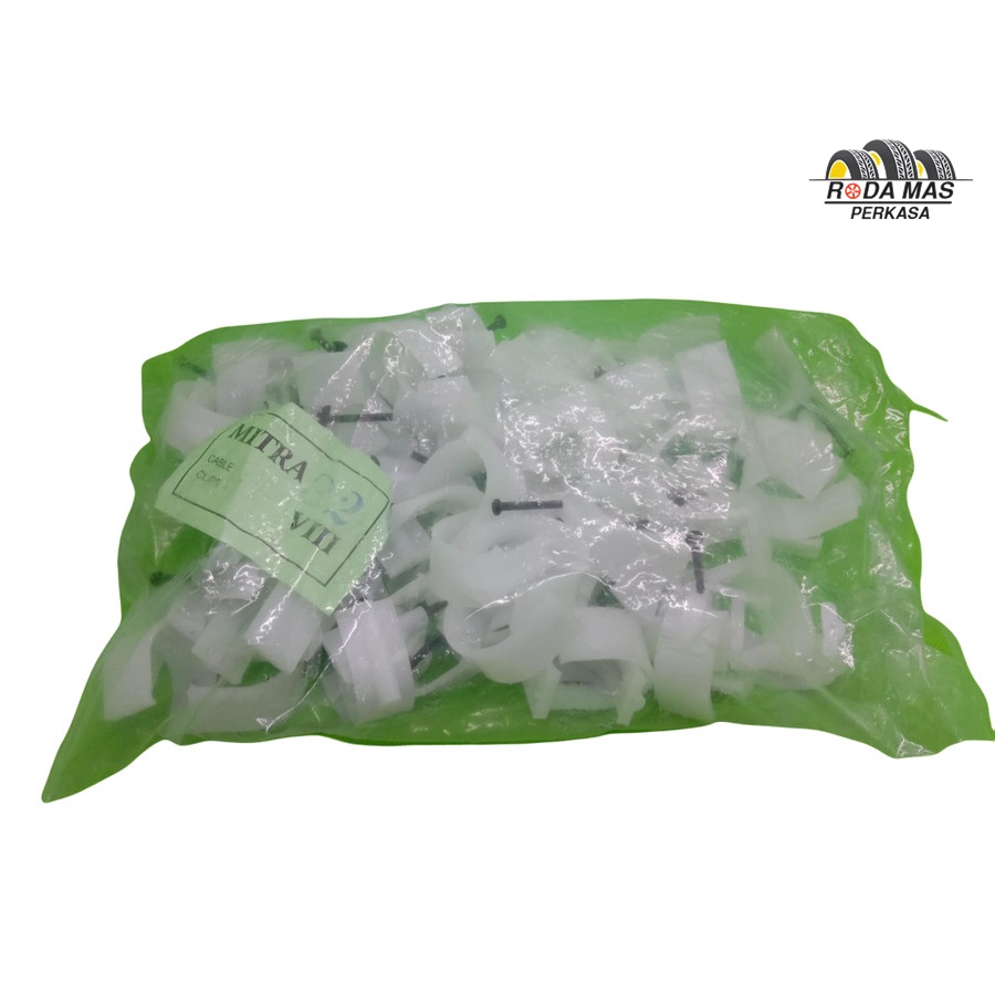 Jual Klem Pipa Pvc + Paku / Clamp Conduit Listrik Omega Putih 1" Inch ...