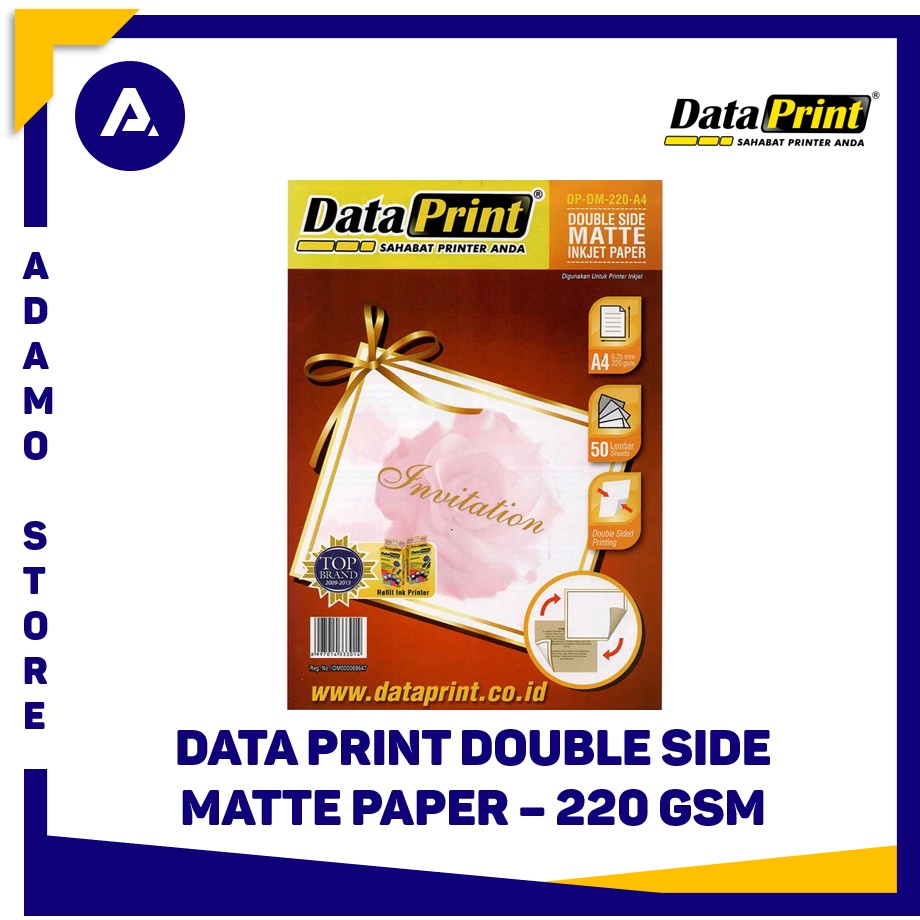 Jual Kertas Foto A4 Data Print DataPrint Double Side Matte Inkjet Paper ...