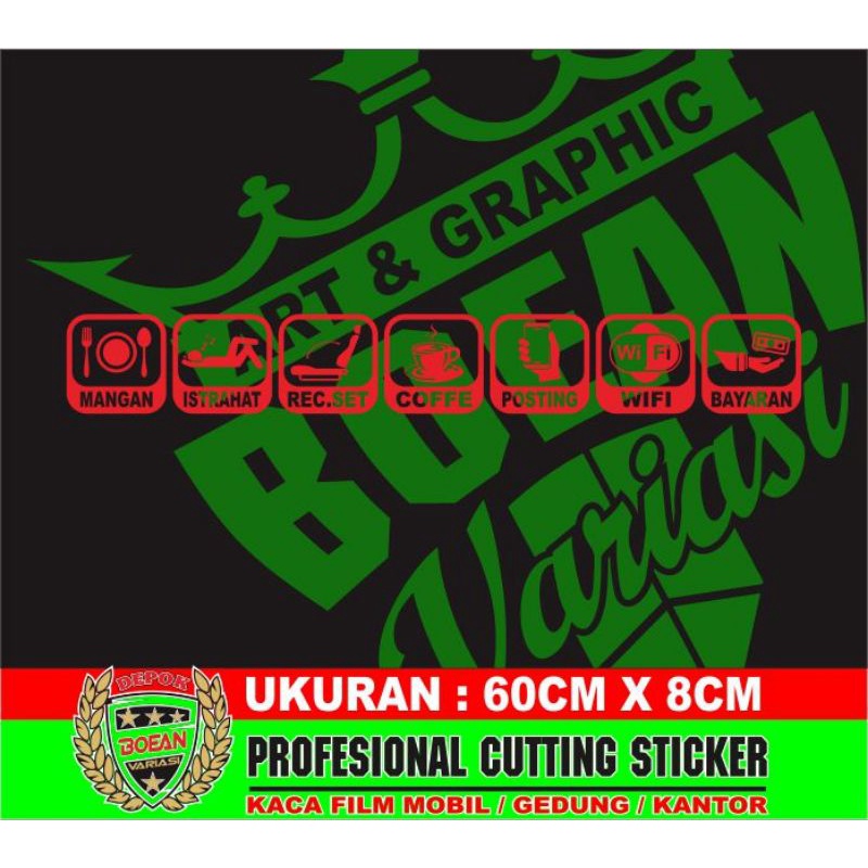 Jual cutting sticker keren fasilitas bus kaca body truck pick up L300 ...