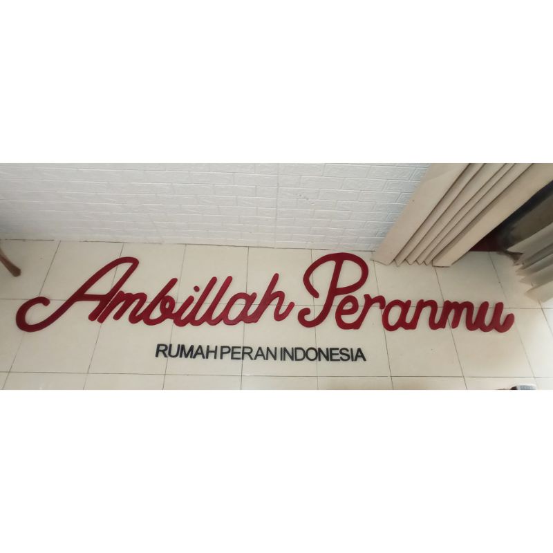 Jual Huruf Timbul plang sign board Kayu Custom | Shopee Indonesia