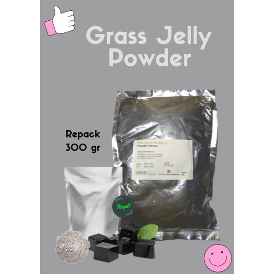 Jual CINCAU HITAM 300 GRAM/GRASS JELLY POWDER BUBBLE GRASS JELLY/BUBUK ...