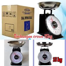 Jual Timbangan CROWN 20kg Besi Stainless Jarum Analog Manual Duduk Sembako Telor Kue Tepung ...