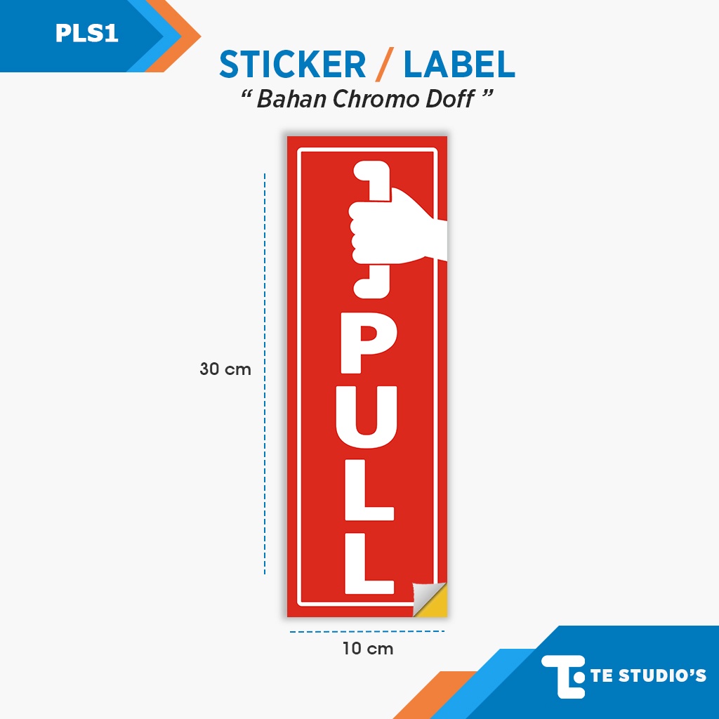 Jual Stiker PUSH PULL Sticker Tarik Dorong Buka Pintu Rambu Tanda Sign ...