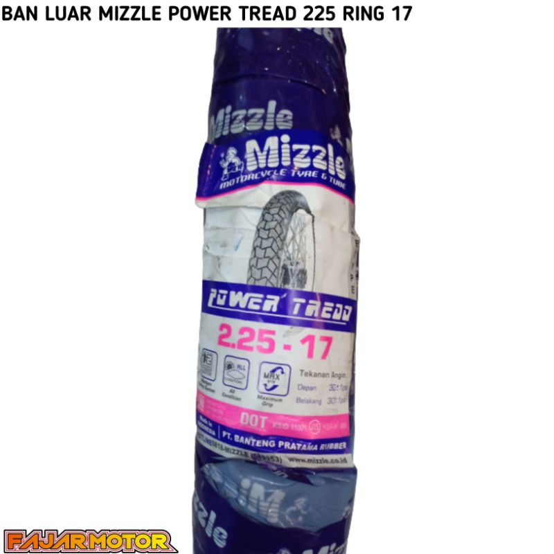 Jual MIZZLE BAN LUAR TYPE POWER TREAD 225 RING 17 TUBETYPE | Shopee ...