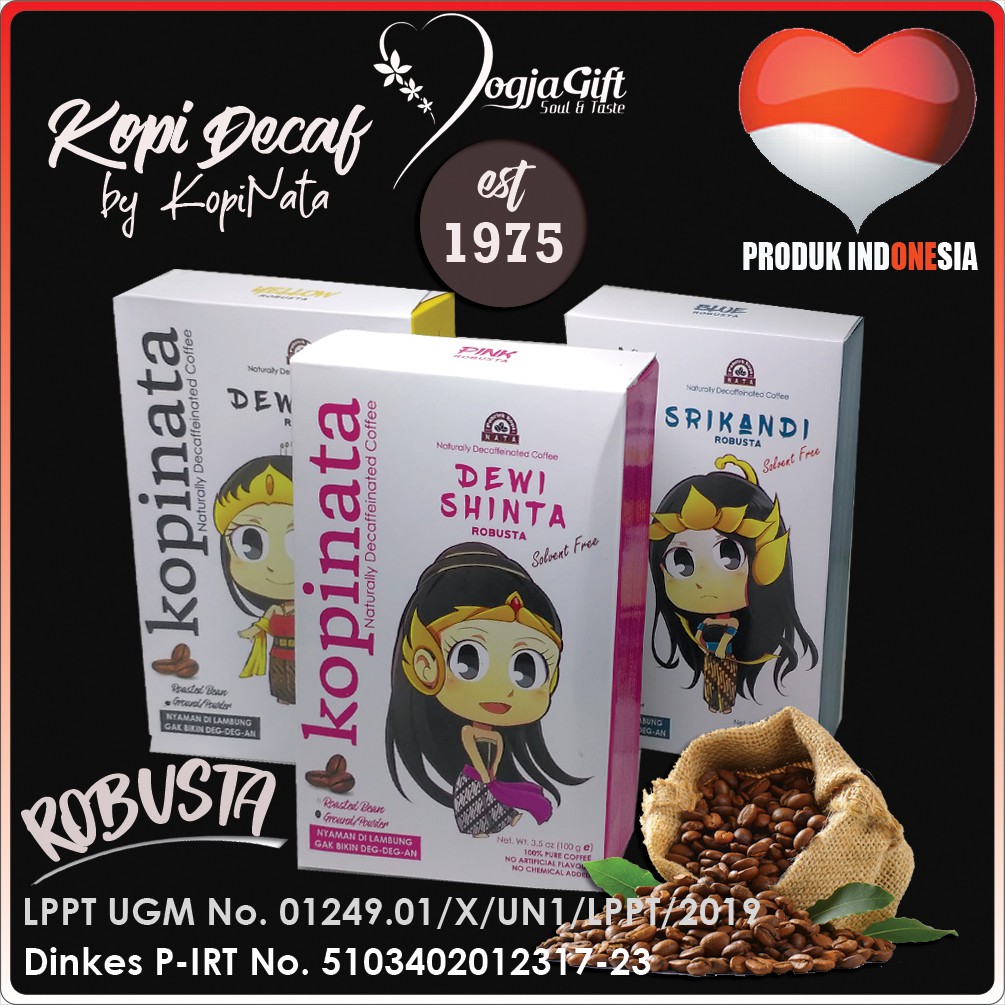 Jual Kopi Decaf Robusta Pabriek Kopi Nata Sedjak 1975 | Shopee Indonesia