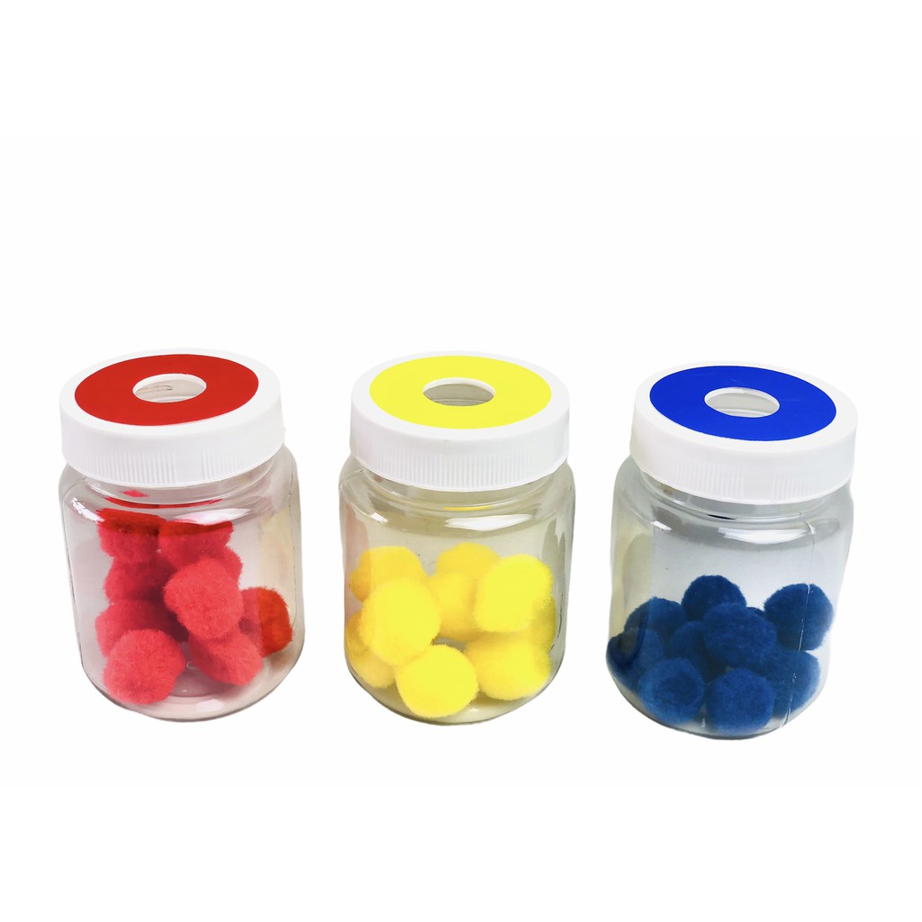 Jual Montessori Color Sorting Jar Mainan Anak Klasifikasi Warna Pom Pom ...