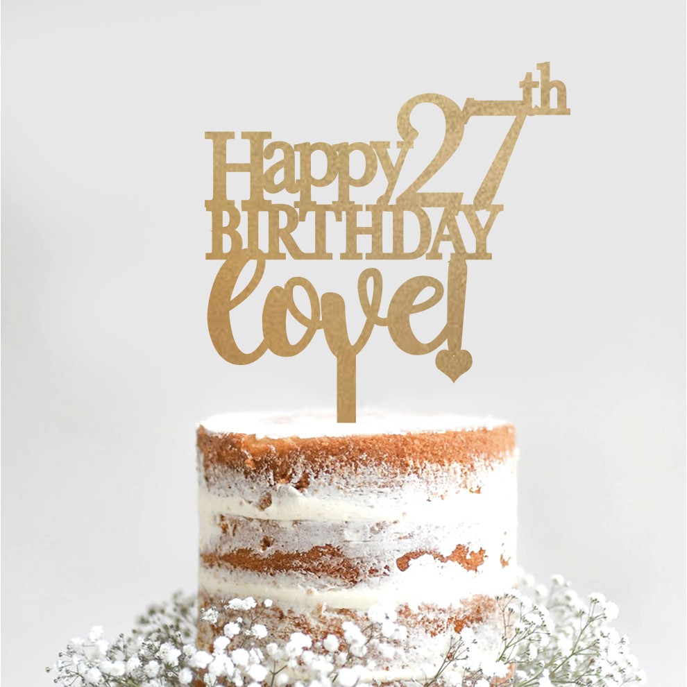 Jual Custom Cake Topper Acrylic Hiasan Kue Tulisan Akrilik Custom ...