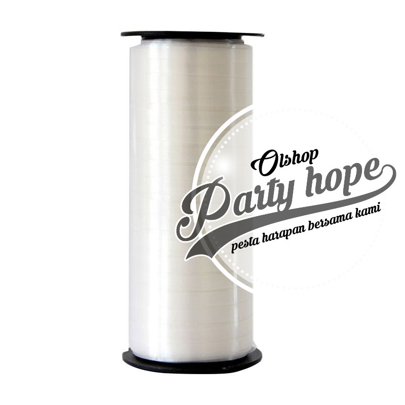 Jual Pita balon putih / ribbon balloon / Tali Balon Ulang Tahun / pita ...