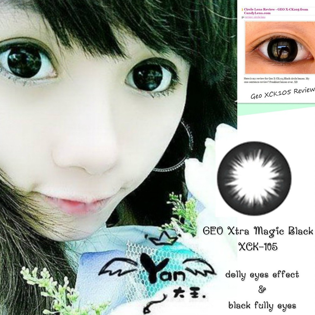 Jual Softlens Geo Xtra Magic Black XCK-105 Soflen Hitam Big Eyes ...