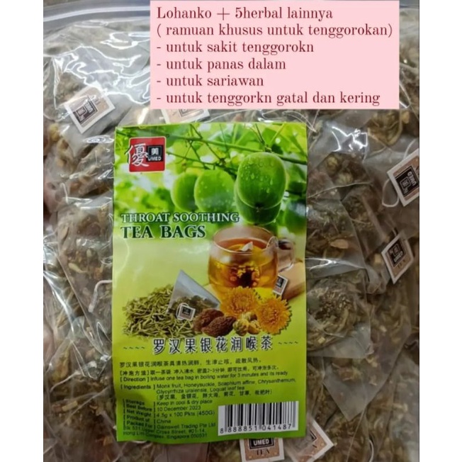 Jual LO HAN KUO Tea bags / TENGGOROKAN PANAS DALAM | Shopee Indonesia