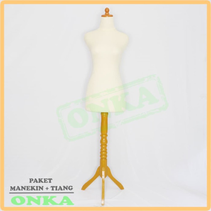 Jual Manekin- Dm Krem + Kayu Manekin Kain Krem + Tiang Kayu / / Patung ...