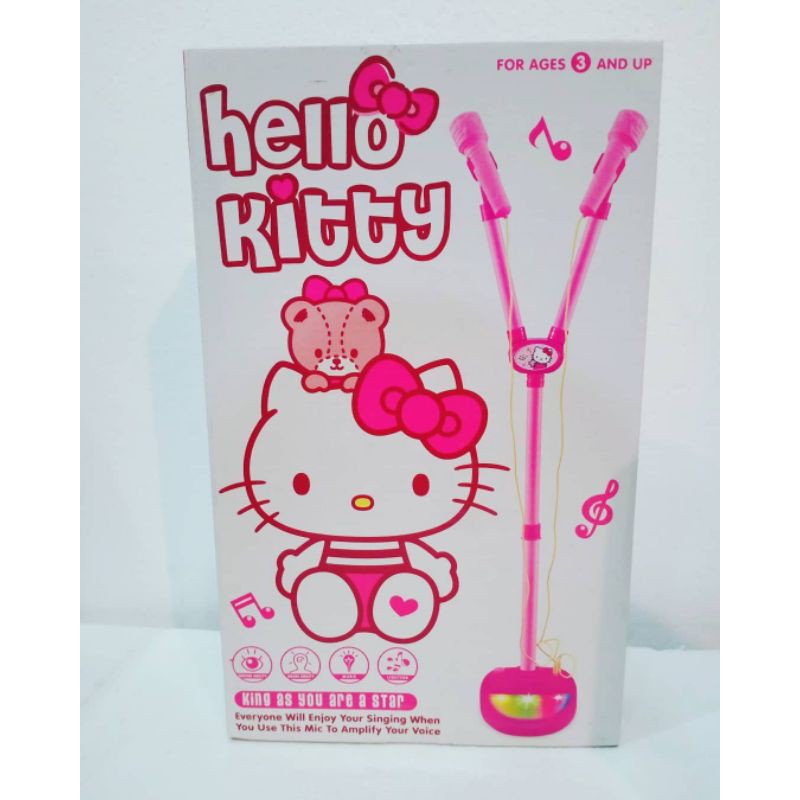 Jual adjustable stand microphone Hello Kitty mikrofon nyanyi anak ...