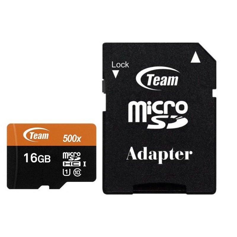 Jual Team Microsd UHS-1 16GB + Adapter Speed 500x | Shopee Indonesia