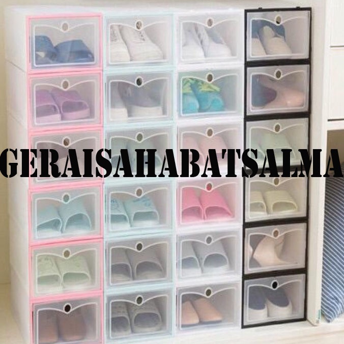 Jual Kotak Sepatu Transparan Tebal Serbaguna Shoes Box Tempat ...