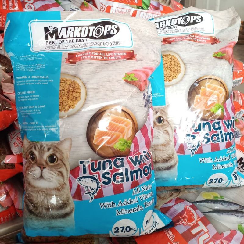 Jual Markotops Adult Tuna & Salmon 800 Gram - Makanan Kucing Adult ...