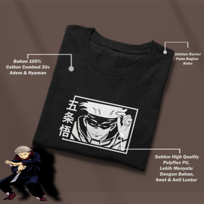 Jual Kaos Gojou Satoru Anime Jujutsu Kaisen Baju Gojo T-shirt Distro ...