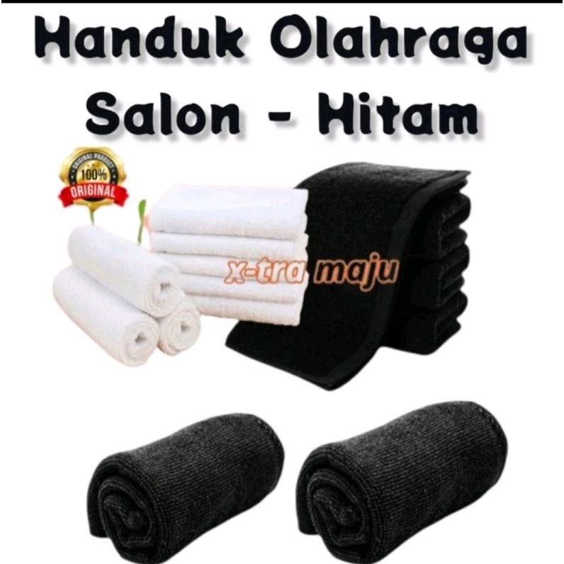 Jual Handuk Katun Hitam - Putih / Handuk salon / Handuk Olahraga - Daya ...