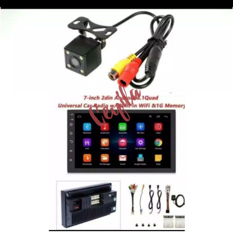 Jual Head unit double din tape 7" inch & camera mobil all new fortuner ...