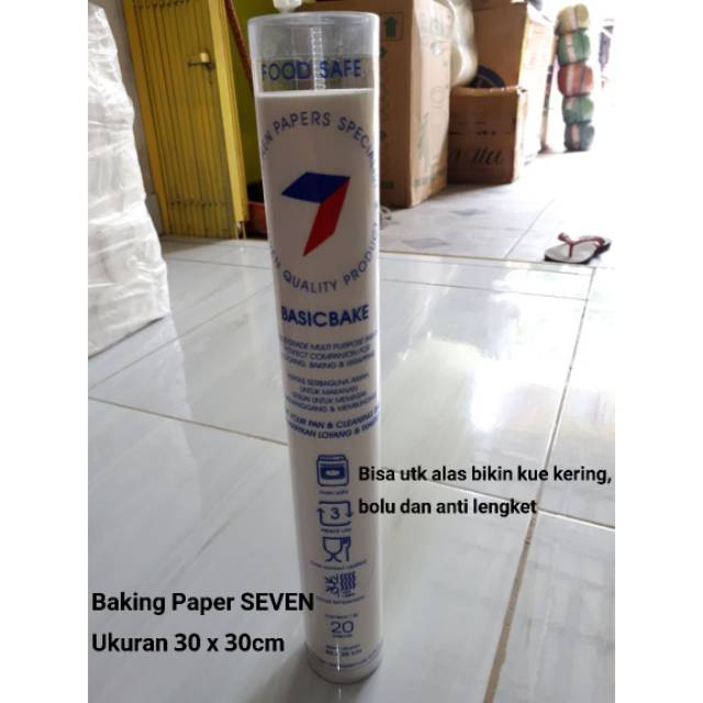 Jual Baking Paper SEVEN ukuran 30x30cm.. 1 tube isi 20 lembar | Shopee ...