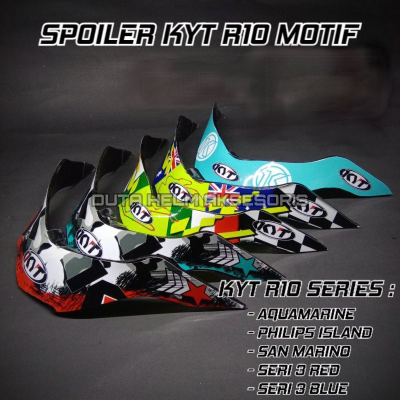 Jual Spoiler Helm Kyt R10 All Motif Terbaru Kyt R10 Helm Full Face ...