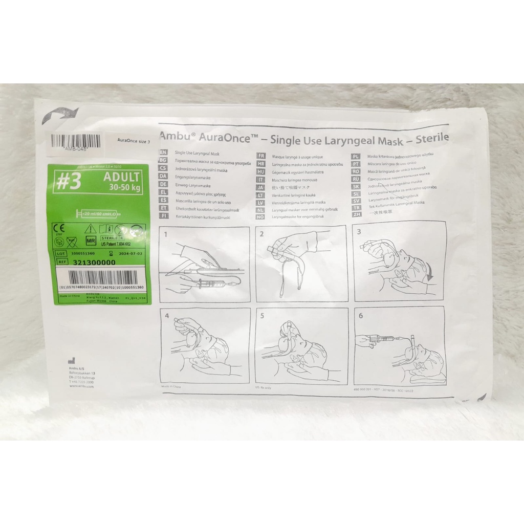Jual Ambu® - LMA AuraOnce™ Disposable Laryngeal Mask Size 3 Adult ...